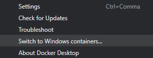 Windows Home Edition Not Blocking The Option To Switch To Windows Containers Issue
