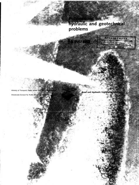 Publications On Hydraulic And Geotechnical Problems Pdf Levee Engineering