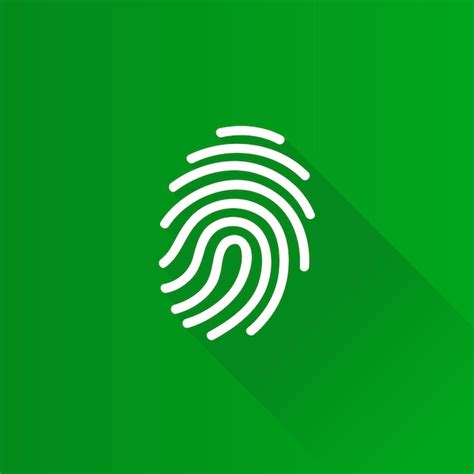 Premium Vector Fingerprint Flat Color Icon Long Shadow Vector Illustration