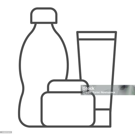 플라스틱 제품 얇은 라인 아이콘입니다 컵 항아리 및 병 제로 폐기물 디자인 개념 흰색 배경에 윤곽 스타일 픽토그램 웹 및 응용