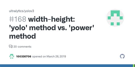 Width Height Yolo Method Vs Power Method Issue Ultralytics Yolov GitHub