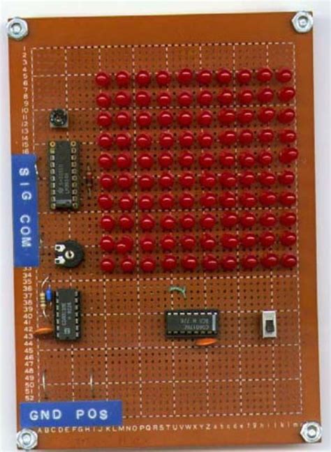 100 Leds Solid State Oscilloscope Circuit Schematic With Explanation Electronic Circuit