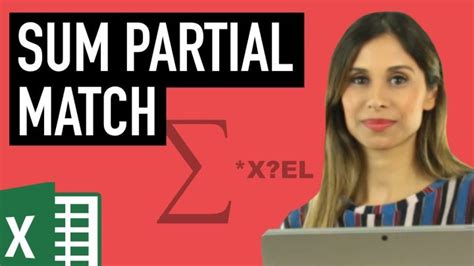 Excel Sum Based On Partial Text Match Sumifs With Wildcards Xelplus Leila Gharani