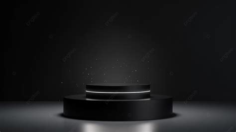 미니멀리스트 제품 쇼케이스를 위한 매끄러운 검정색 글로우 3d 받침대 3d 연단 연단 모형 서다 배경 일러스트 및 사진 무료 다운로드 Pngtree