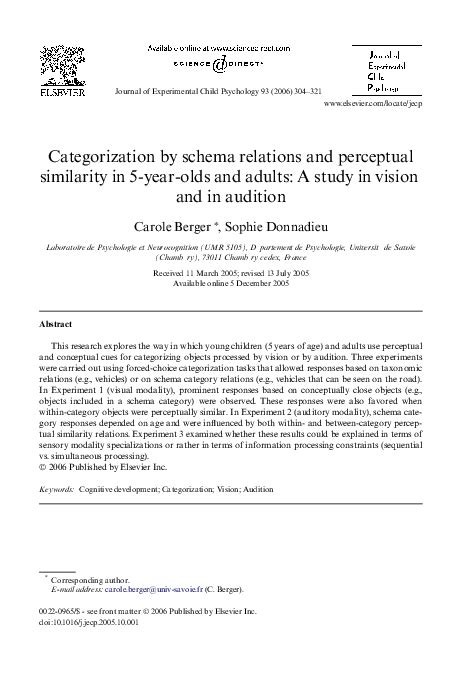 Pdf Visual Auditory Processing And Categorization Preferences In 5