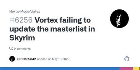Vortex Failing To Update The Masterlist In Skyrim · Issue 6256 · Nexus
