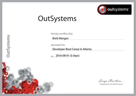 Outsystems Presence Certificate Ppt