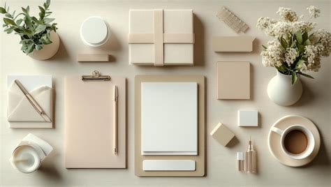 Minimalist Workspace Aesthetic Premium Ai Generated Image