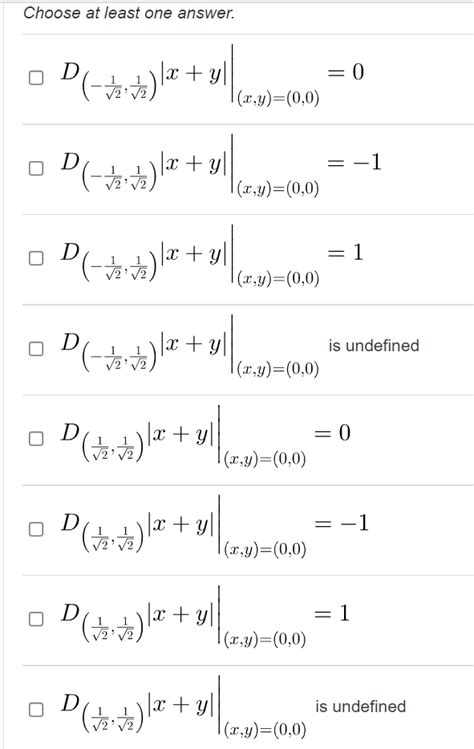 Solved Question Definition Of Directional Derivative Chegg Com