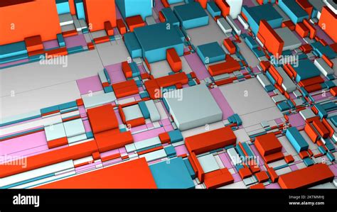 Expanding Surface With Colorful Blocks Of Different Size Motion