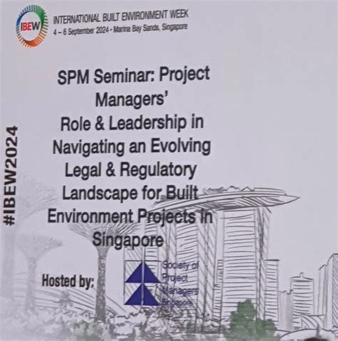 Attending Seminar By Society Of Project Managers At Ibew 2024 Kian Yong Ng