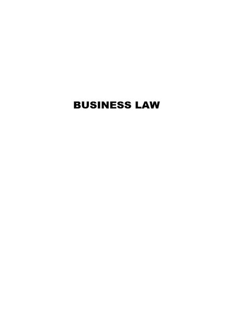 Business Law Notes 2 Pdf Burden Of Proof Law Bill Law