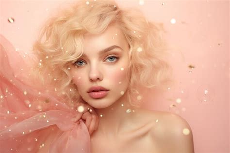 Premium Ai Image Golden Sparkles On A Pastel Canvas Generative By Ai