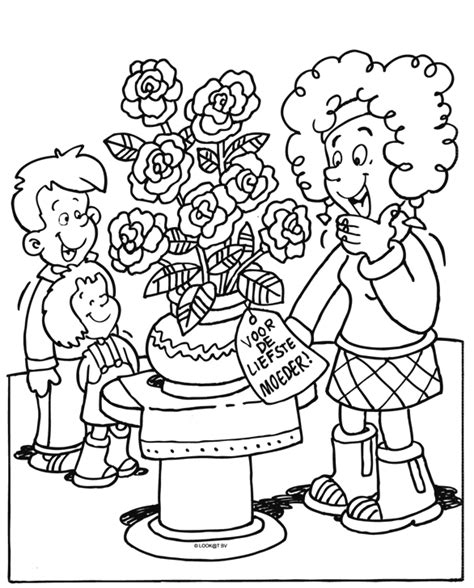 Kleurplaat Verjaardag Slinger Kleurplaat Moeder Hangt Slingers Op Porn Sex Picture