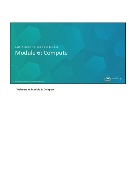 Aws Module 6 Compute Pdf Cloud Computing Amazon Web Services
