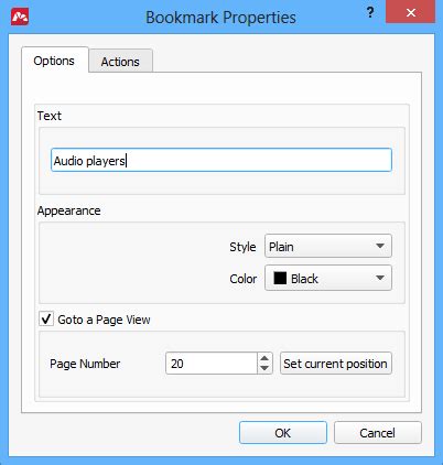 Create And Edit Bookmarks In A PDF Documents