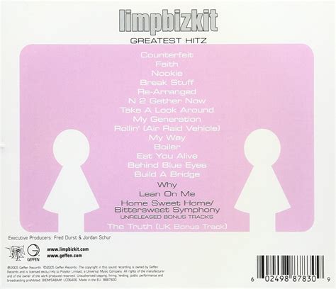 Limp Bizkit Greatest Hitz Cd
