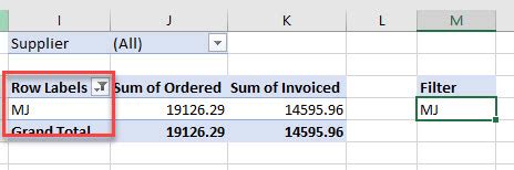 VBA Pivot Table Filter Automate Excel
