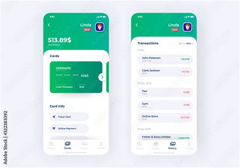 Banking App Ui Kit Prototype Ui Design Of Mobile Finance Application