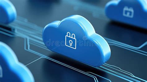 Cloud Security Protecting Your Data With Advanced Lock And Encryption In The Cloud Stock