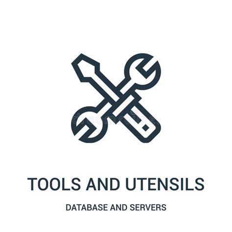 Tools And Utensils Icon Vector From Database And Servers Collection