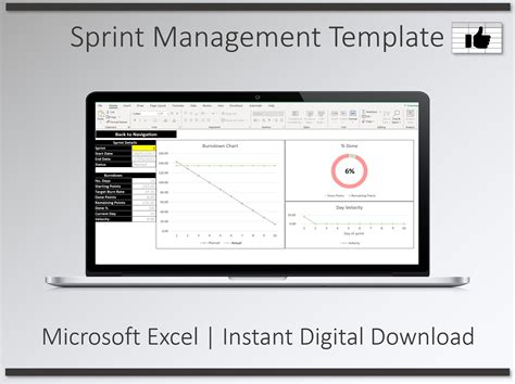 Sprint Management Excel Template Scrum Excel Template Agile Excel Template Sprint Management