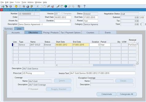 OracleAppsnFusion Oracle Service Contracts Part IV Creation Of