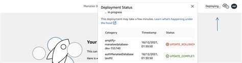 Amplify Stuck At Deploying After UPDATE ROLLBACK COMPLETE Issue Aws Amplify Amplify