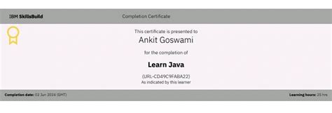 ankit goswami on linkedin ibm skillsbuild learn java programming