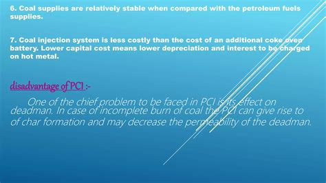 Pulverized Coal Injection Pptx