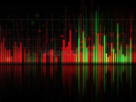 Stock Market Generative Ai Data Visualization Red And Green Bars Representing Financial Trends