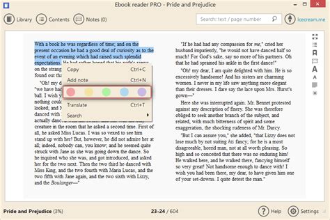 Highlight Text With Ebook Reader Icecream Apps