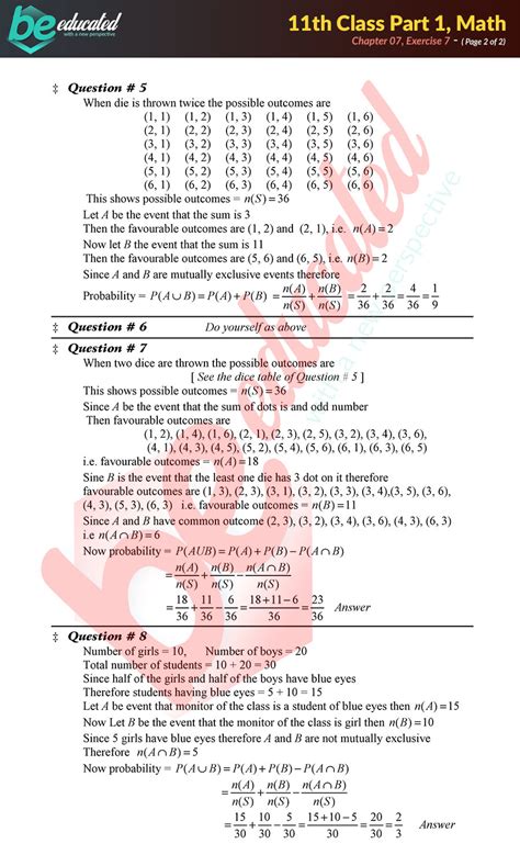 exercise 7 7 mathematics fsc part 1 notes inter part 1 notes