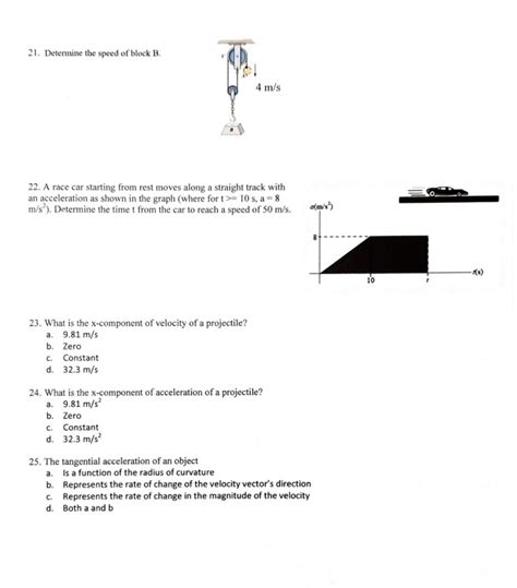 solved 21 determine the speed of block b 4 m s 22 a race
