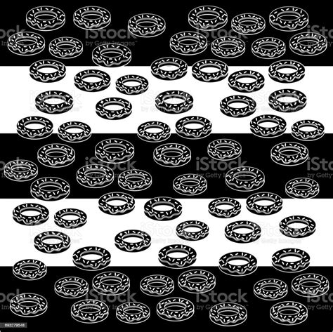 화이트블랙 배경에 도넛 실루엣입니다 벡터 일러스트입니다 과 자와 디저트 0명에 대한 스톡 벡터 아트 및 기타 이미지 0명 건강에 좋지 않은 음식 건강하지 못한 생활