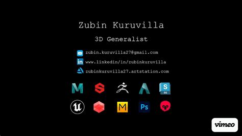 3d Generalist Demoreel Zubin Kuruvilla