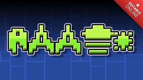 Apple Geometry Dash Text Effect Generator