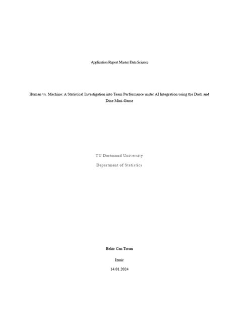 Human Vs Machine A Statistical Investigation Into Team Performance