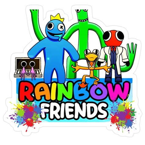 Blue Rainbow Friends Sticker Rainbow Stickers Rainbow Blue Rainbow