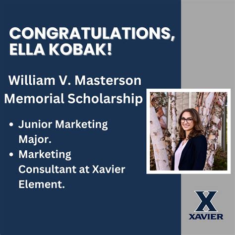 Xavier University Marketing Department On Linkedin Congratulations Ella Kobak