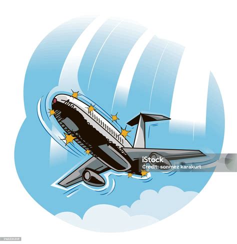 Passenger Aircraft Enters Turbulence Stock Illustration Download Image Now Accidents And