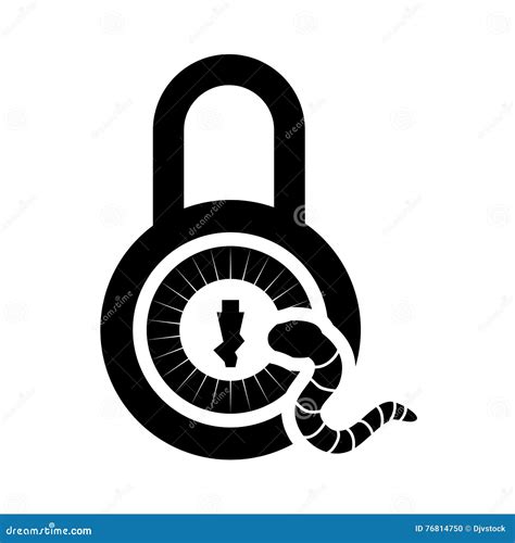 Padlock Security System Design Stock Vector Illustration Of Alert Malware 76814750