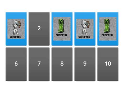 Minecraft Pair Matching Pairs