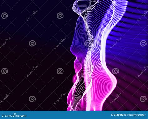 3d Digital Network Communications Background With Flowing Particles Stock Illustration