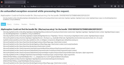 exception error in form module 5243 support abp io