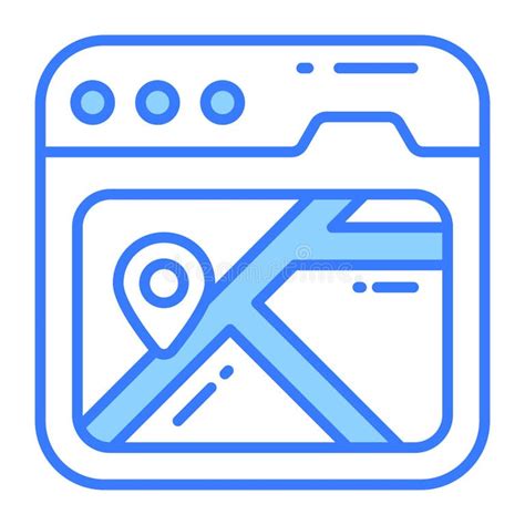 Map Pointer On Webpage Vector Design Of Geolocation In Editable Style Stock Vector