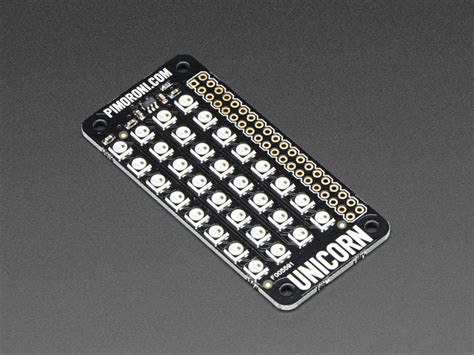 Pimoroni Unicorn Phat 4x8 Rgb Led Shield For Raspberry Pi Raspberry