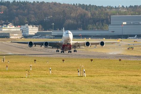 A6 Eek Emirates Airbus A380 861 Jet In Zurich In Switzerland Editorial