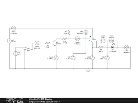BJT Biasing CircuitLab