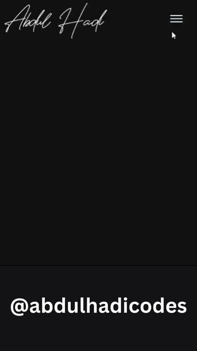 Abdul Hadi On Linkedin Chapterportfolio Webdevelopment Webdesign Html Css Javascript Menu